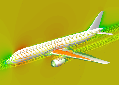 Airflow around a Commercial Aircraft - Aerodynamics Analysis | SimScale