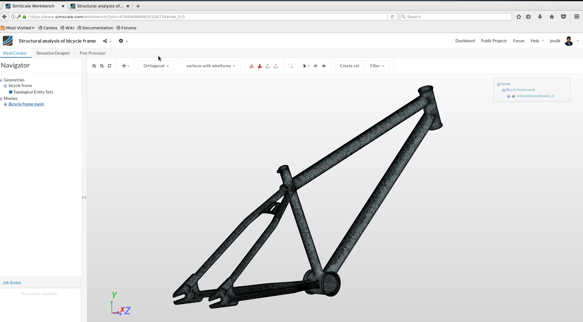 Structural analysis of a bicycle frame - Projects - SimScale CAE Forum