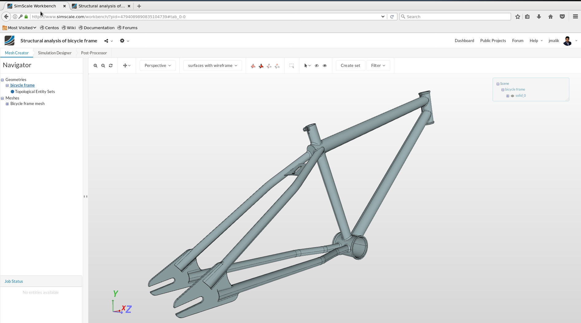 Structural analysis of a bicycle frame - Projects - SimScale CAE Forum