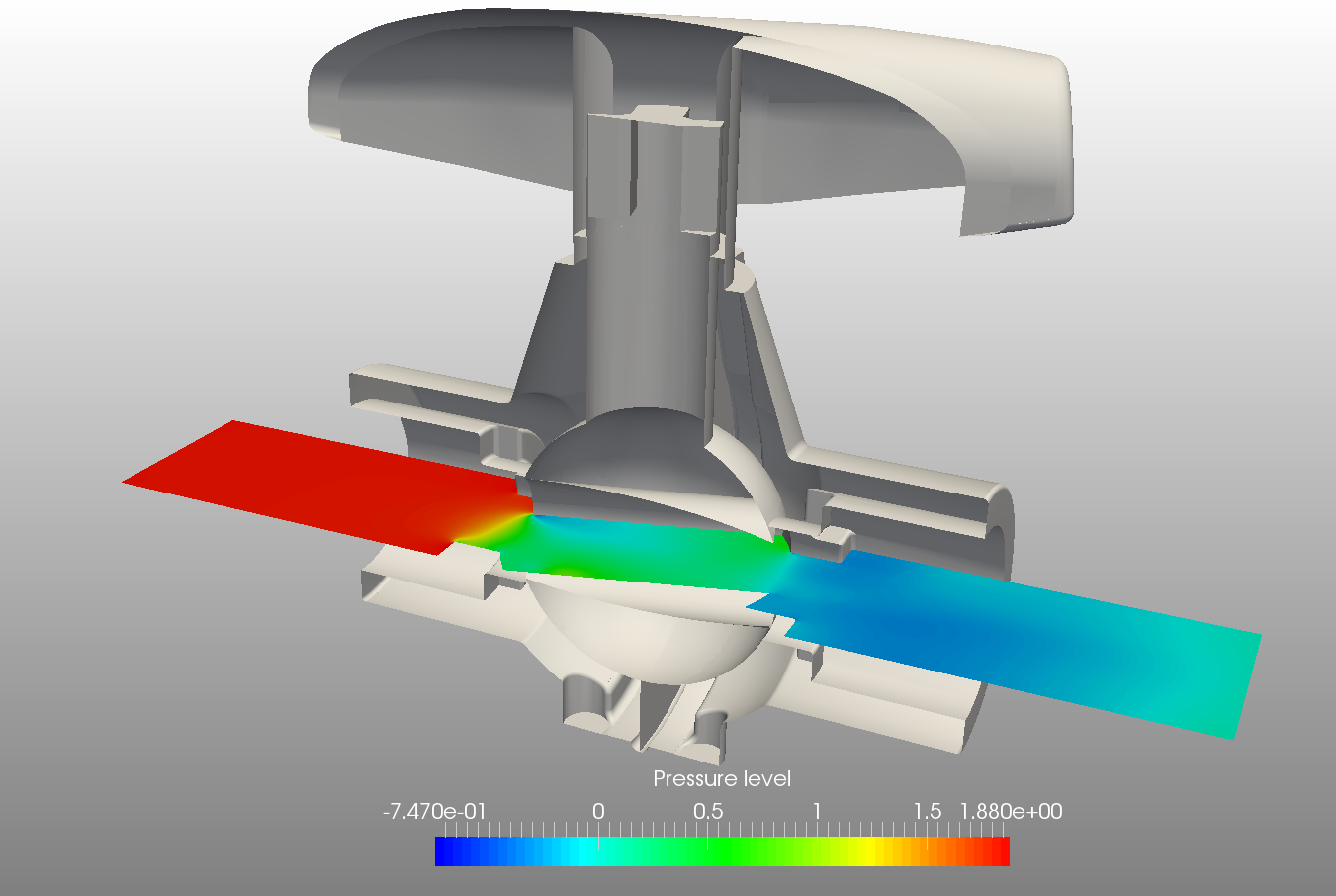 Ball Valve Simulation with Incompressible Fluid Flow by agirin | SimScale