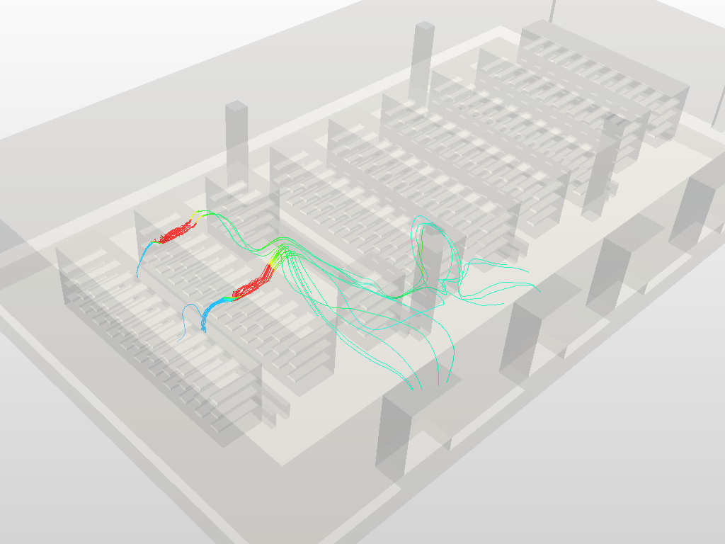 Airflow in a Data Center to Evaluate Ventilation by jprobst | SimScale