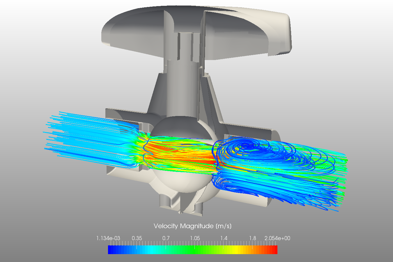 Ball Valve Simulation with Incompressible Fluid Flow by agirin | SimScale
