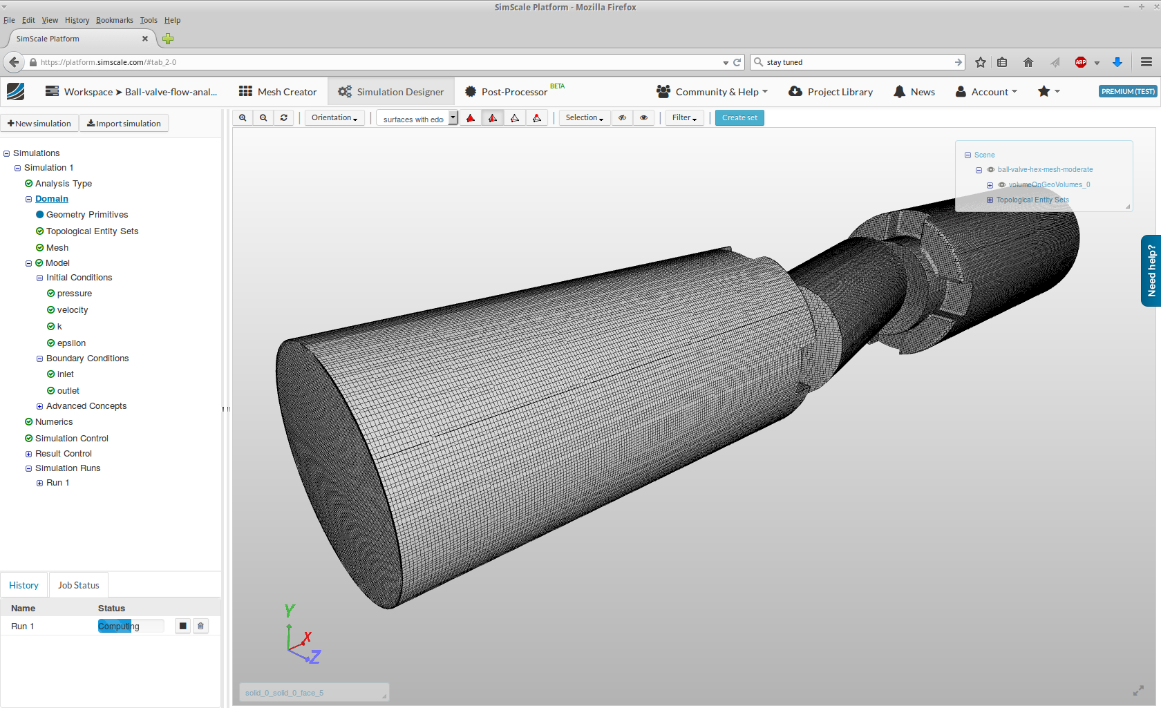 Ball Valve Simulation with Incompressible Fluid Flow by dheiny | SimScale