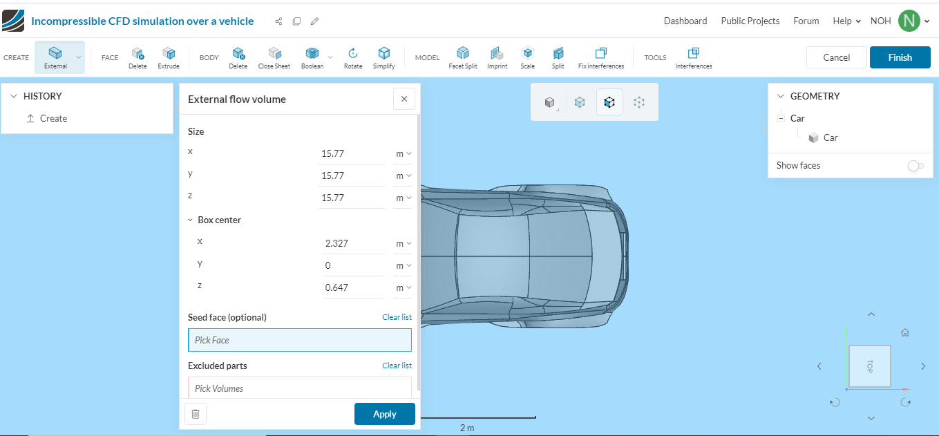 Vehicle Tutorial - External Flow Region Dimensions - Project Support - SimScale CAE Forum