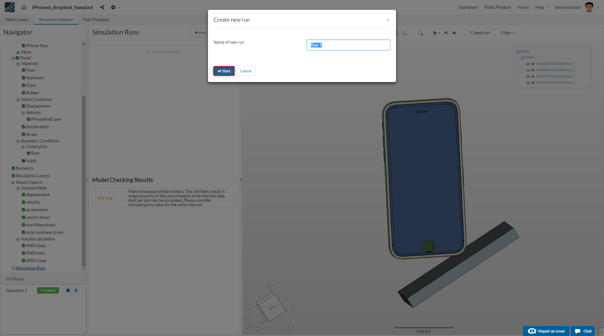 FEA Master Class: Session 3 (Drop Analysis of an iPhone 6) - Solid Mechanics / FEA - SimScale ...