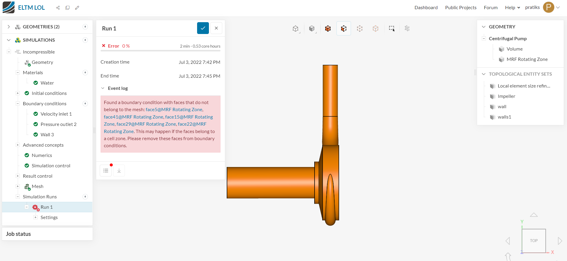 Meshing Error - Project Support - SimScale CAE Forum