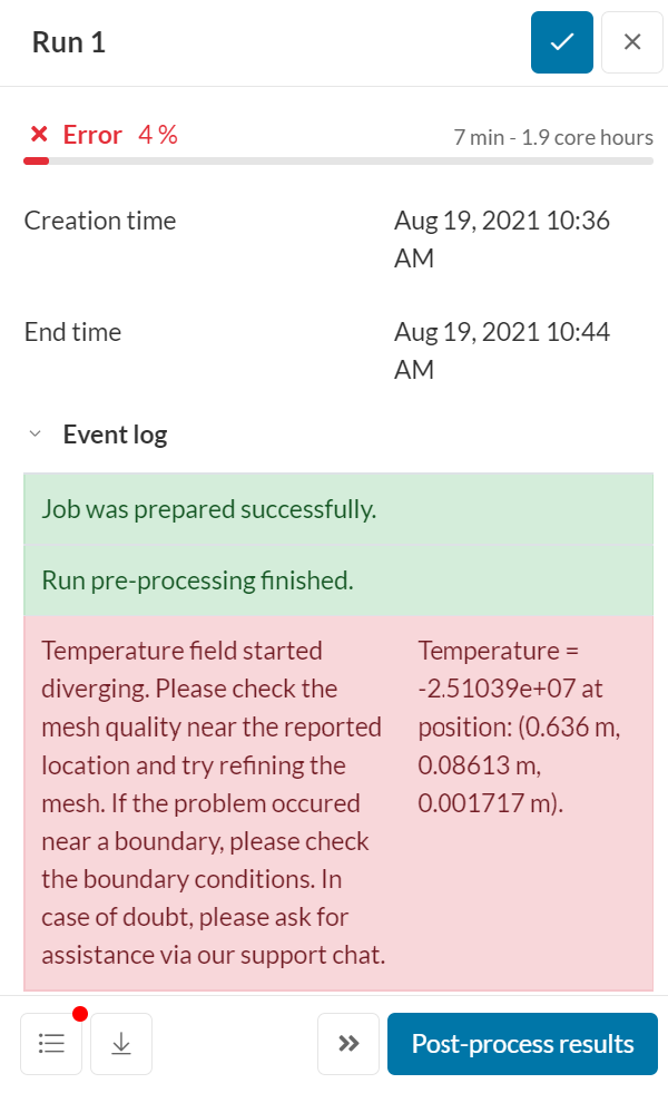 Simulation Run Error, Temperature Divergence - Project Support - SimScale CAE Forum