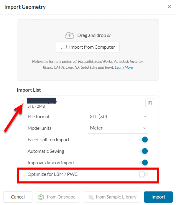 How do i convert facet-only geometry into advanced geometry? - CAD Mode ...