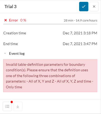 Invalid table definitions - Project Support - SimScale CAE Forum