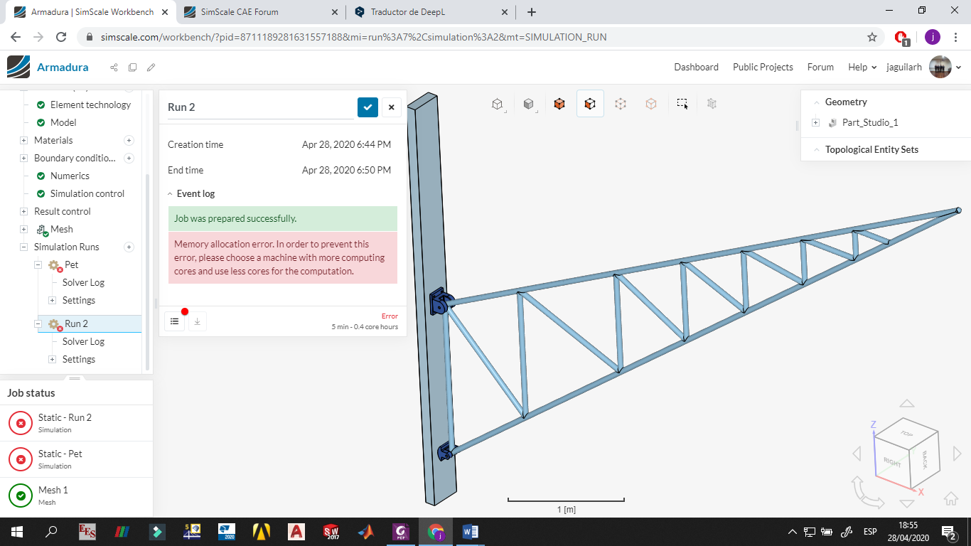 Static analysis of a structural reinforcement - Project Support - SimScale CAE Forum