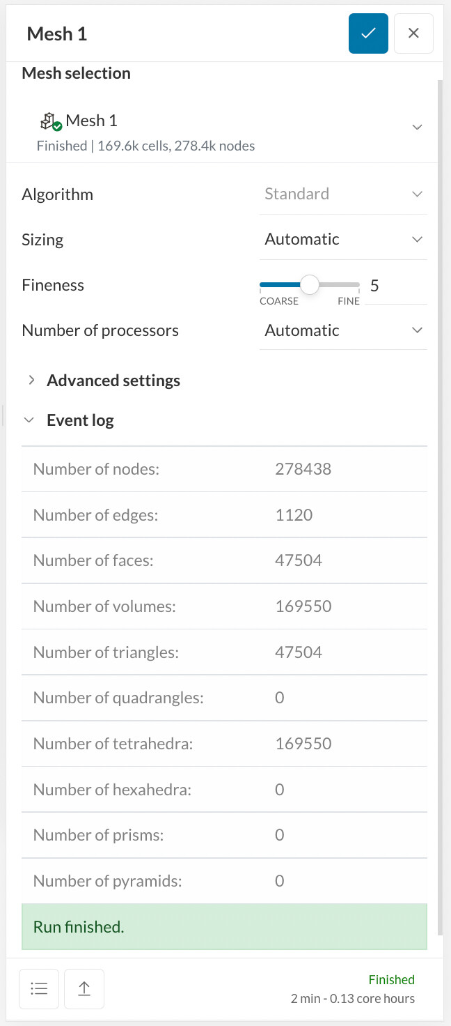 How can I find out whether the mesh of my simulation is 1st or 2nd ...