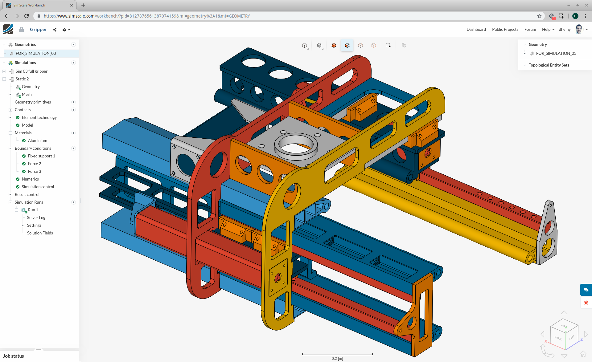 Gripper FEA by dheiny | SimScale