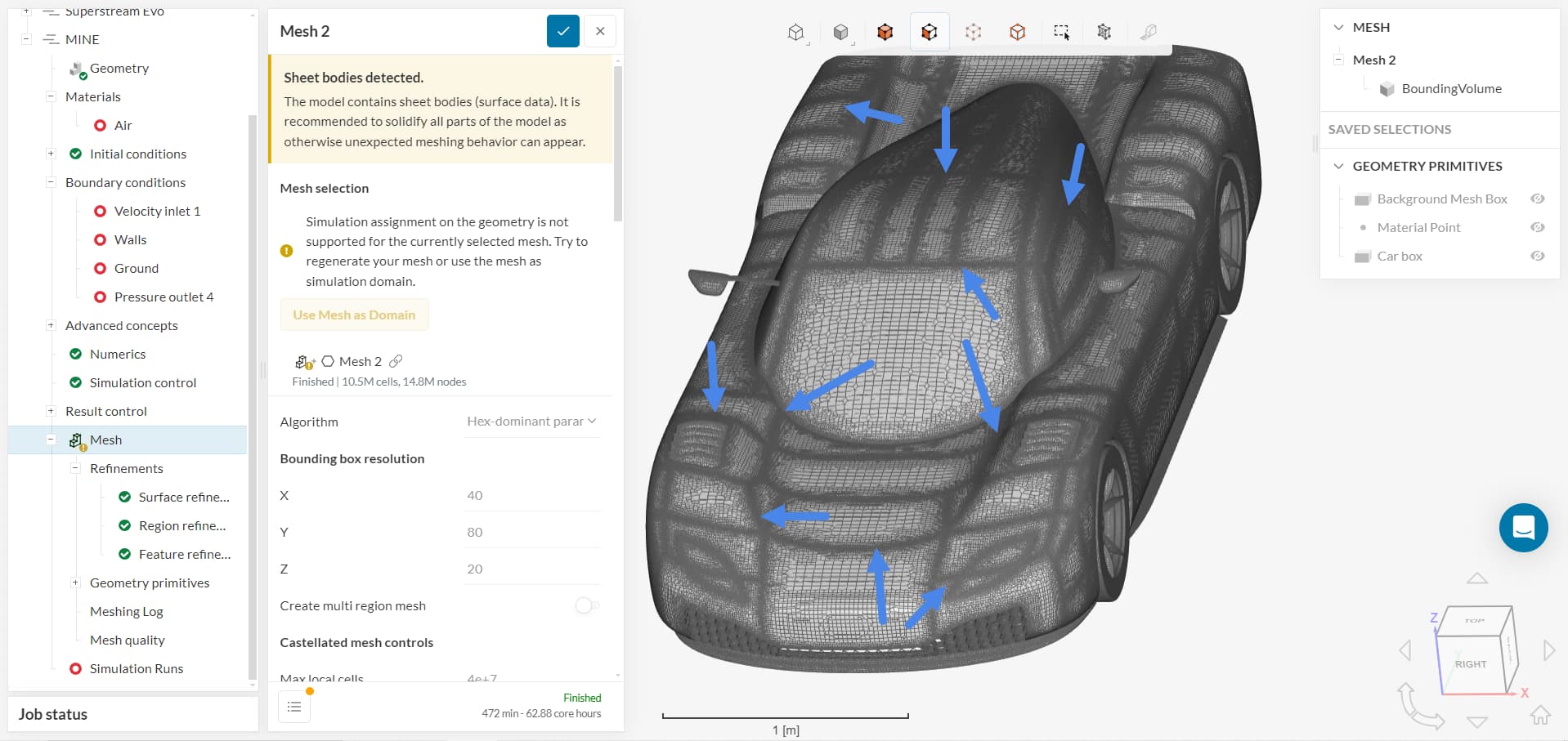 Feature Refinement Is Not Working Project Support Simscale Cae Forum