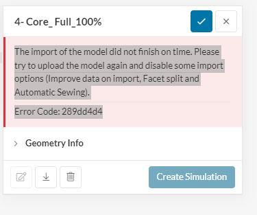 Import of the Model is failing - Project Support - SimScale CAE Forum