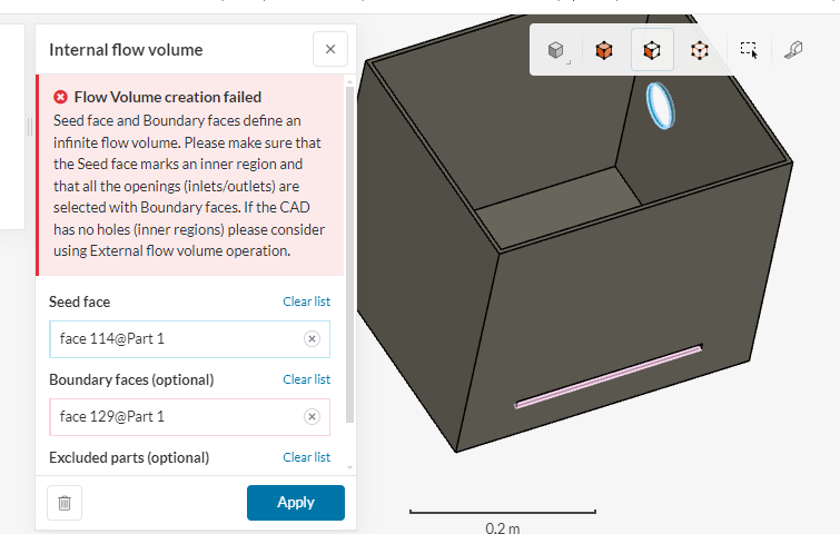 Flow volume creation failed - seed face and boundry - Fluid Flow / CFD - SimScale CAE Forum