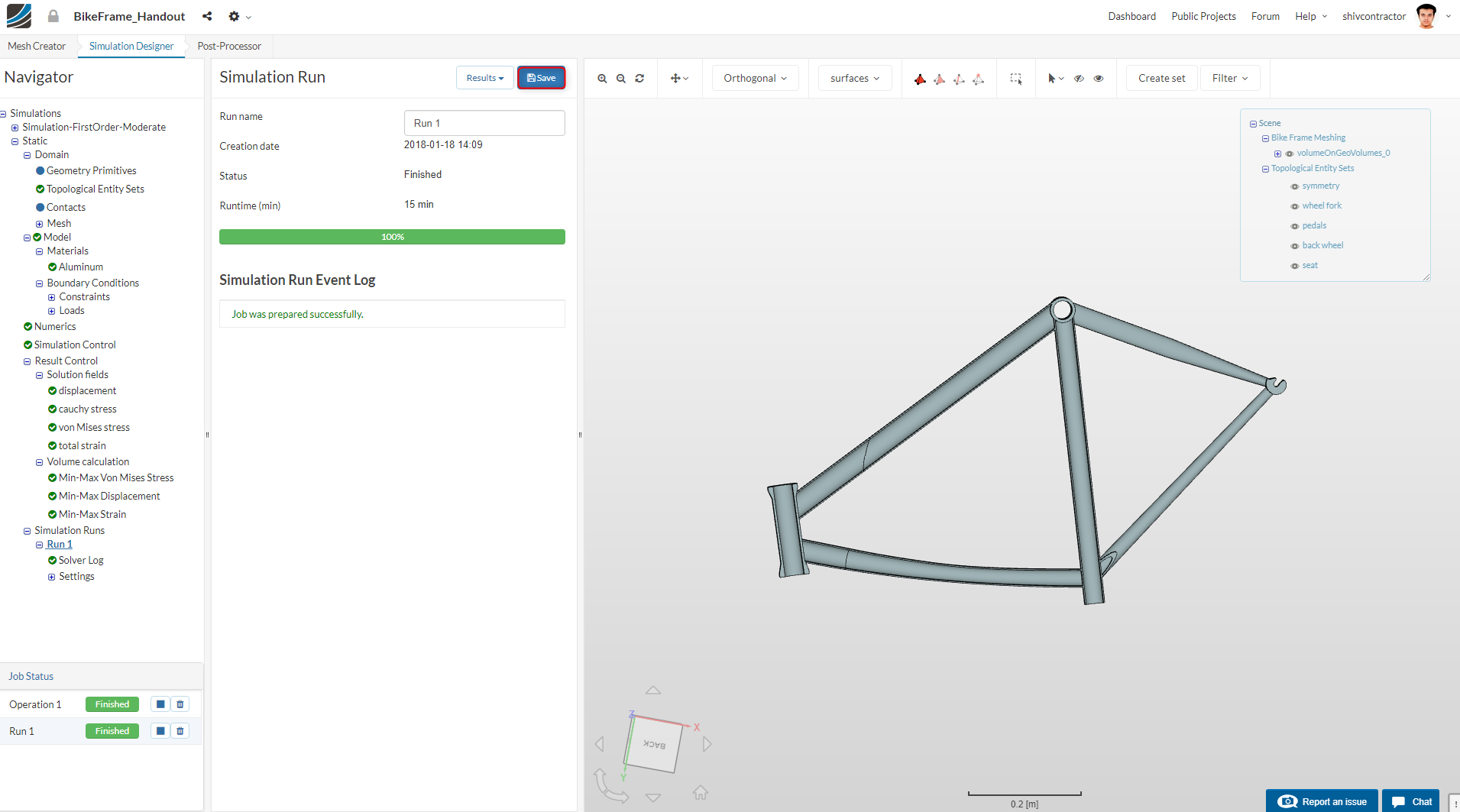 FEA Master Class: Session 1 (Bike Frame Analysis) - FEA Master Class ...