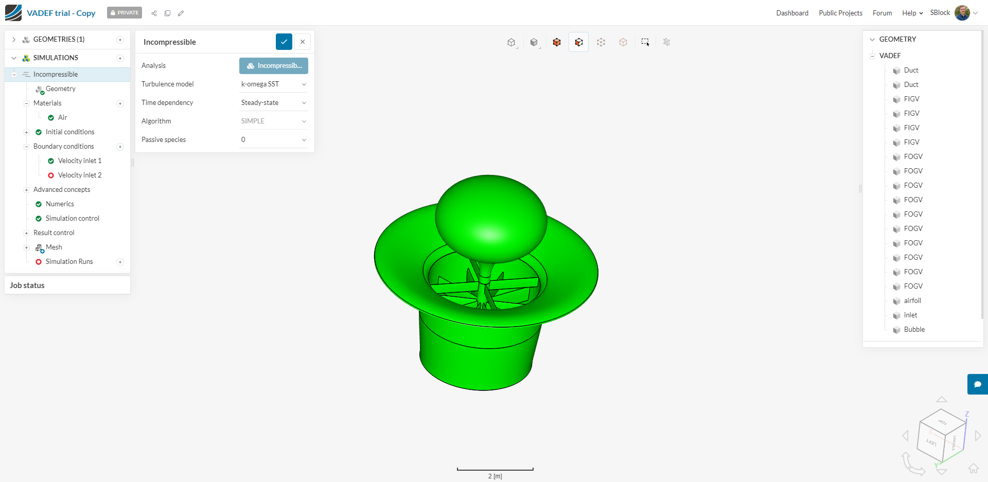 Model not visible in simulation environment - #2 by SBlock - Project Support - SimScale CAE Forum