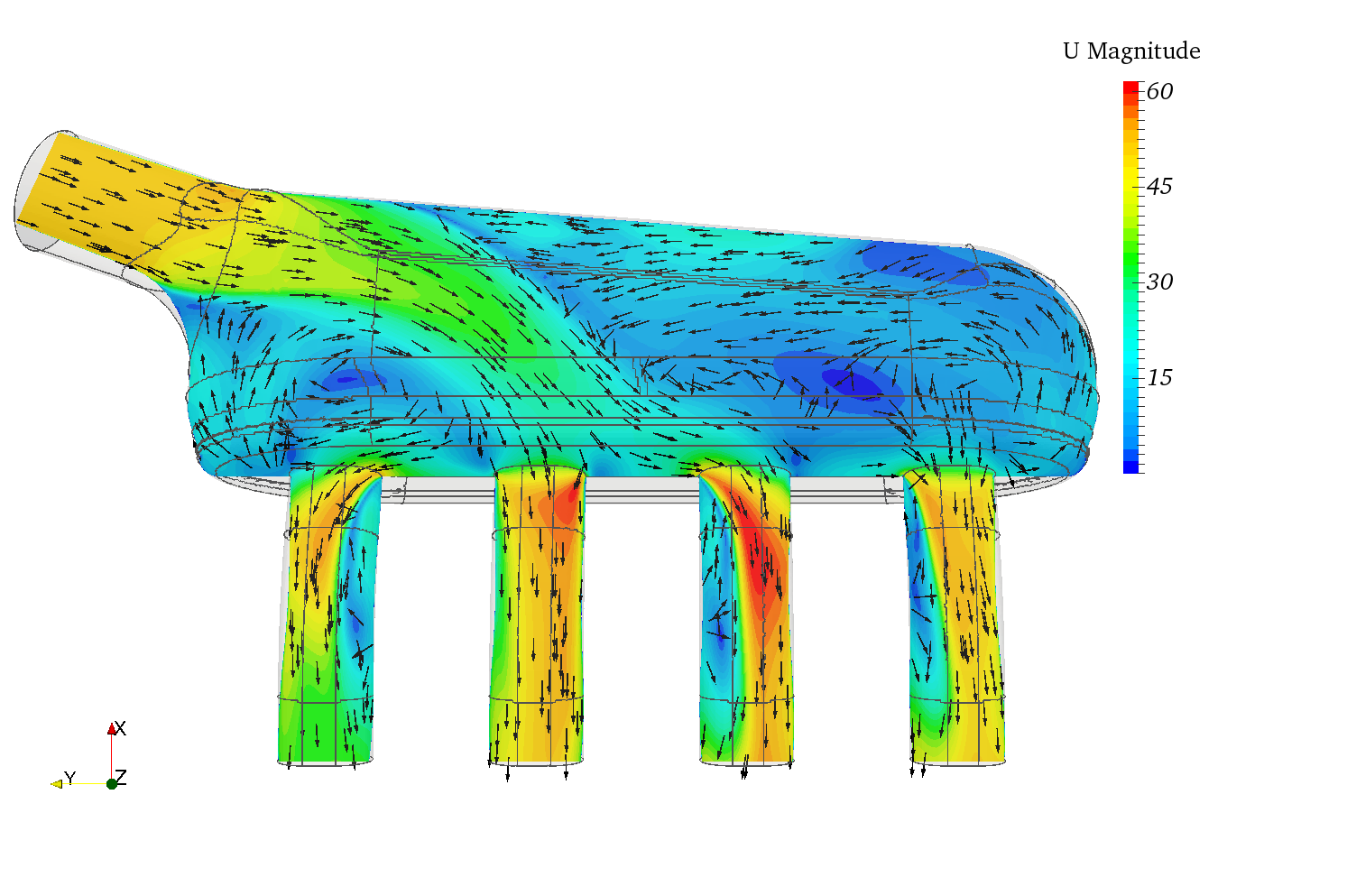 Automotive Intake Manifold Flow Analysis by aarafat_7 | SimScale