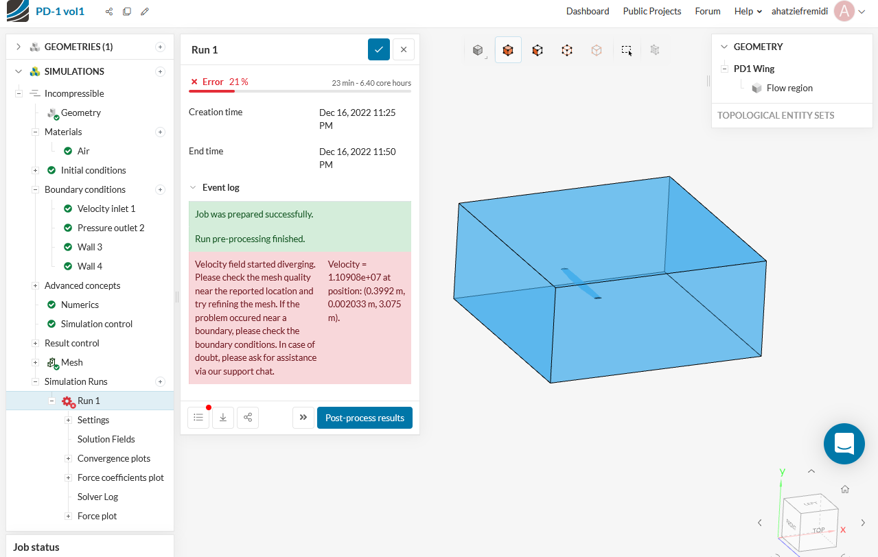 Error during simulation - Project Support - SimScale CAE Forum