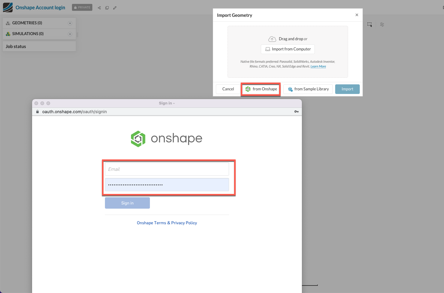 Import Geometry from an other Onshape Account - Using SimScale ...