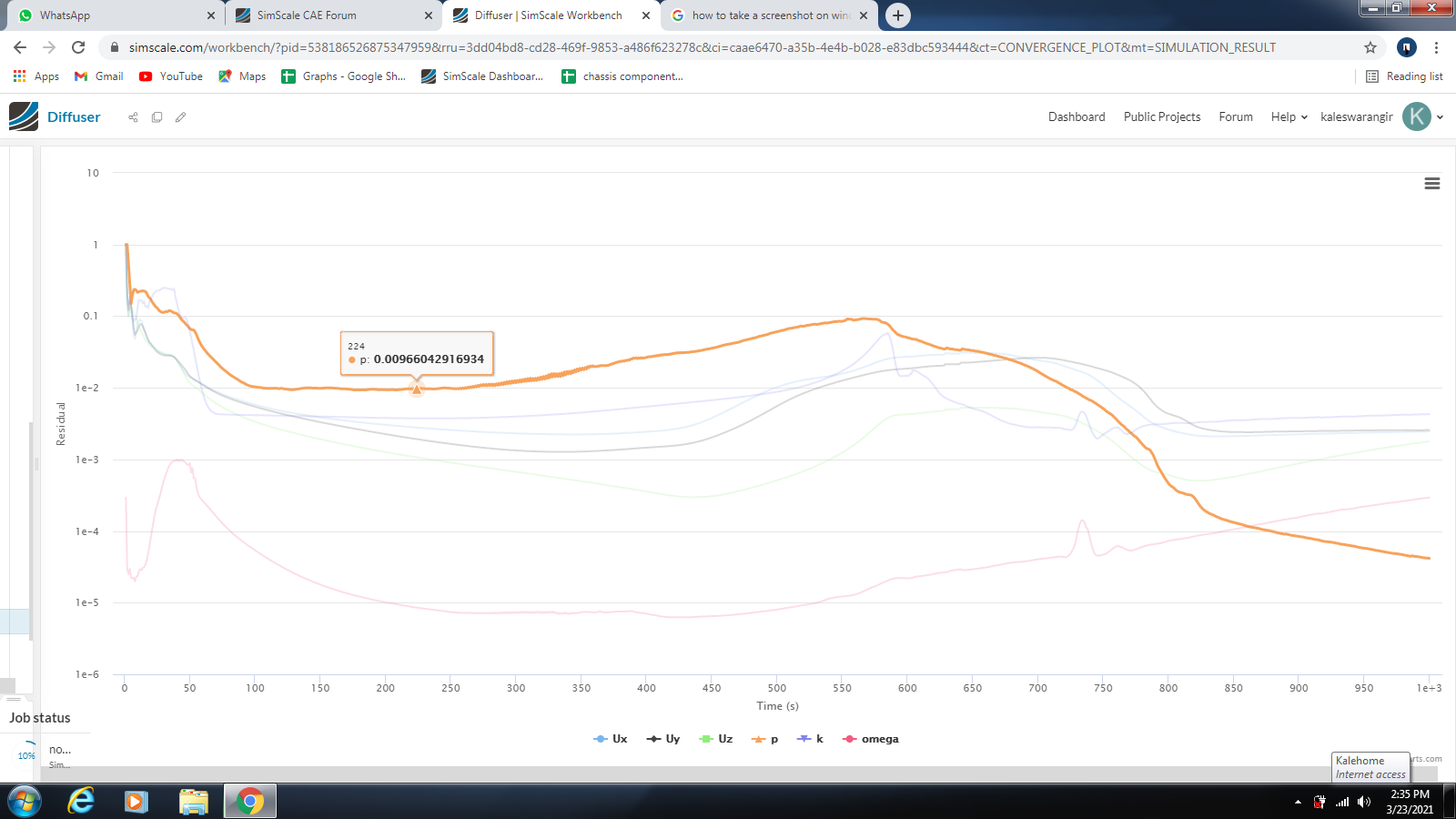 Diverging result on CFD simulation - Fluid Flow / CFD - SimScale CAE Forum