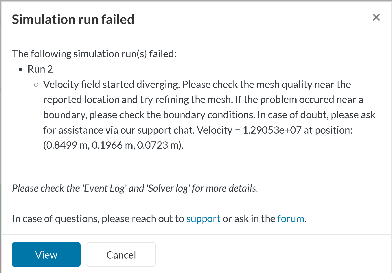 Simulation Run Failed - Project Support - SimScale CAE Forum
