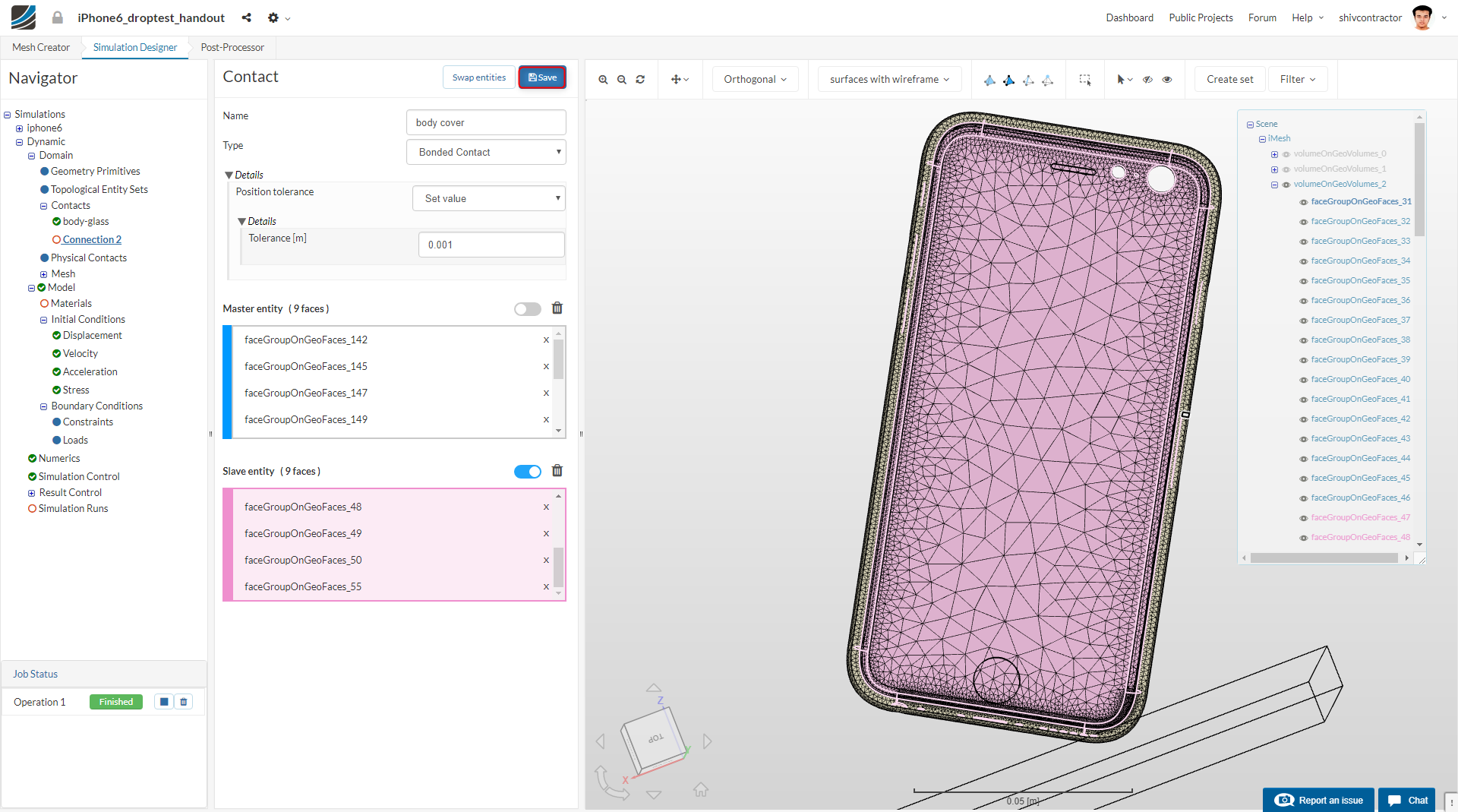 FEA Master Class: Session 3 (Drop Analysis of an iPhone 6) - Solid Mechanics / FEA - SimScale ...