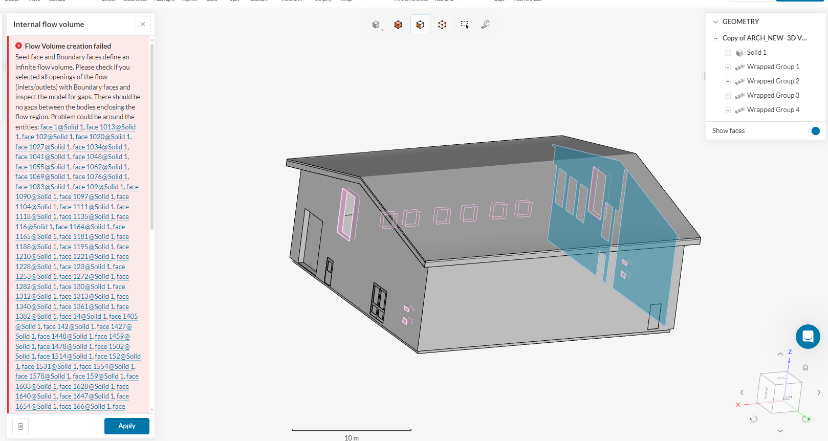 Problem Creating Internal Flow Volume - CAD Mode Support - SimScale CAE Forum