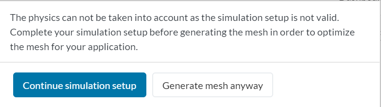 Physics cannot be taken into account as the simulation setup is not valid - Project Support ...