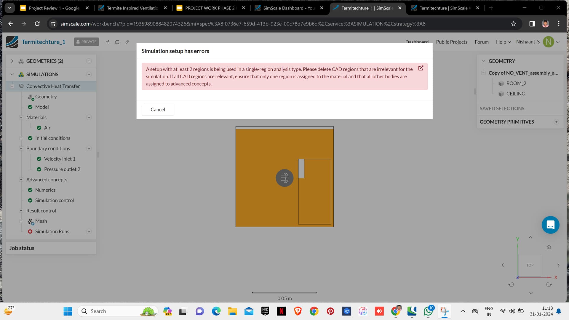 Termite Inspired Ventilation - Project Support - SimScale CAE Forum