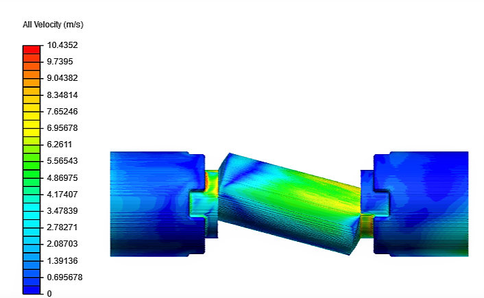 CFD analysis of water flow through a Ball Valve by fsite | SimScale