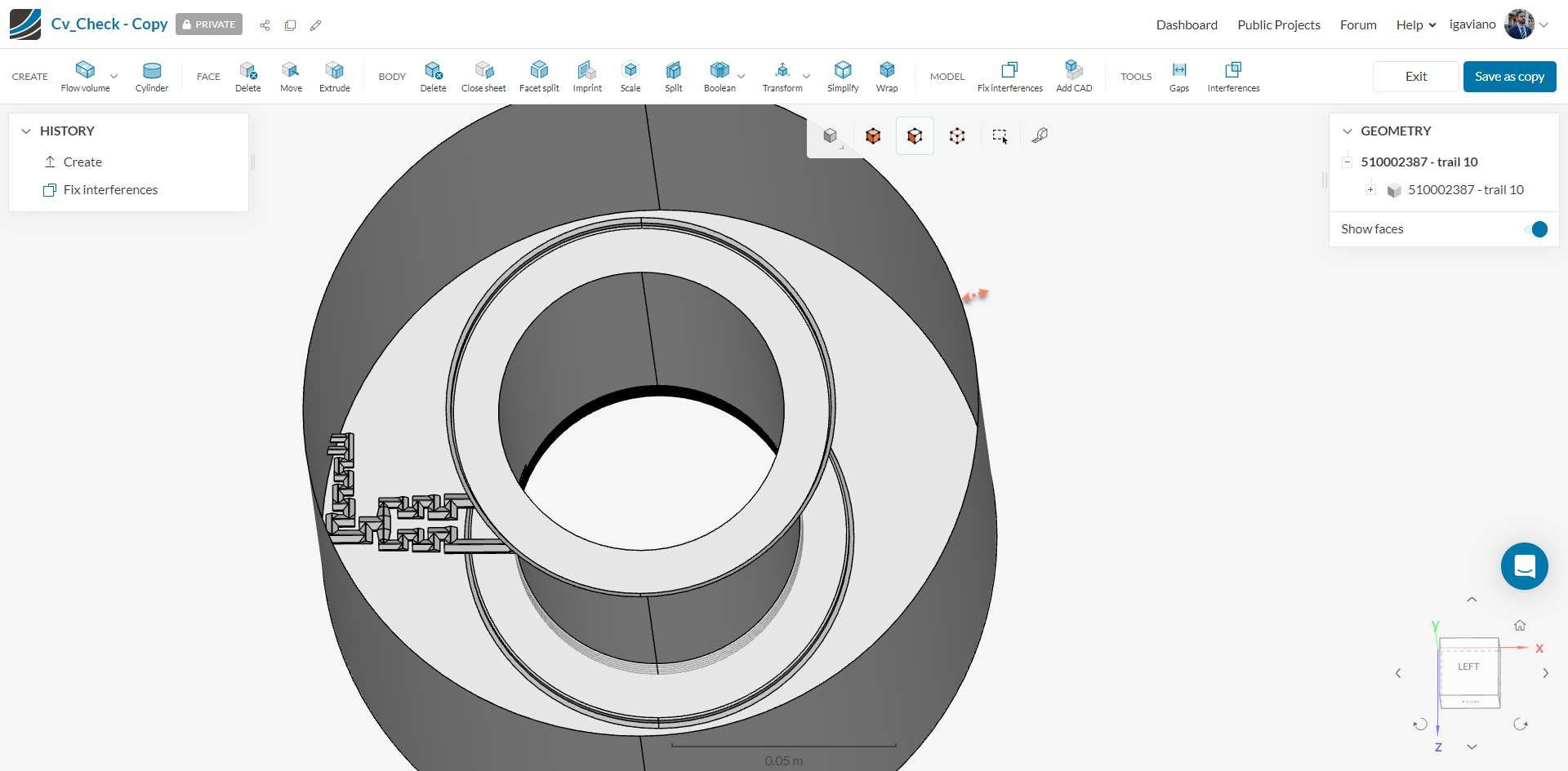 Internal volume extraction in a flow path having multi turns - CAD & Meshing - SimScale CAE Forum