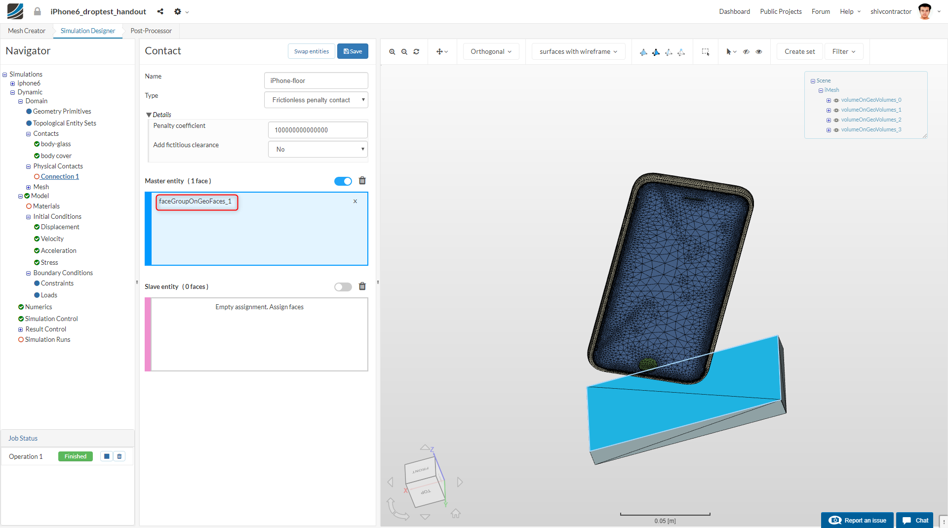 FEA Master Class: Session 3 (Drop Analysis of an iPhone 6) - Solid Mechanics / FEA - SimScale ...
